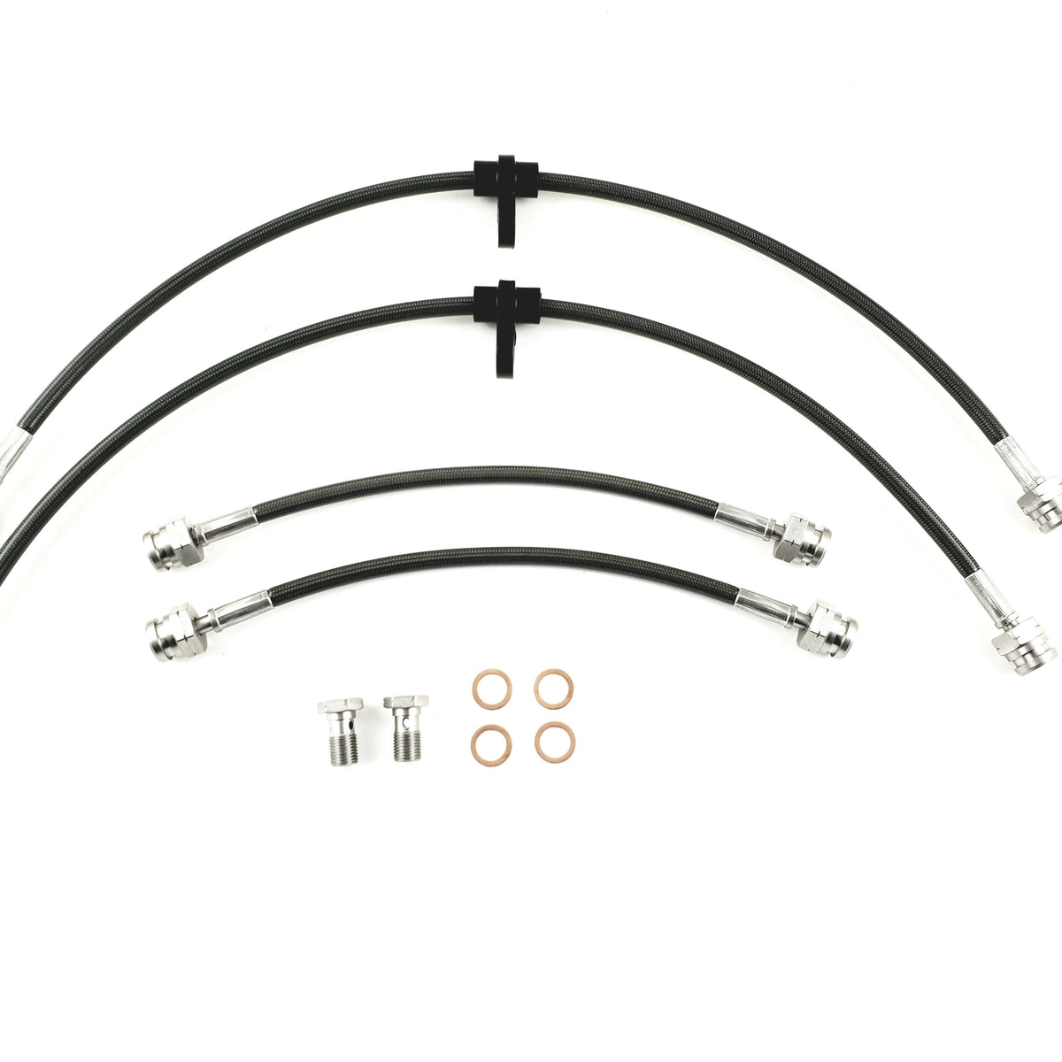 Nissan Primera 1.8 Rear Drums (1999-2002) Stainless Steel Braided Brake ...